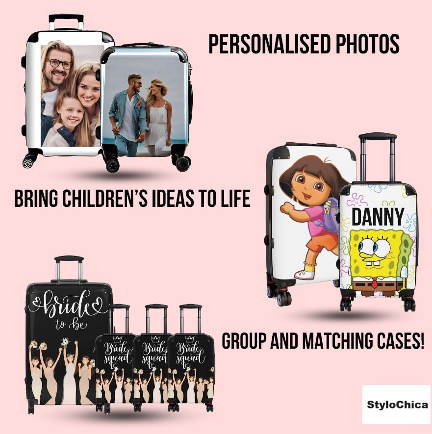 Personalized Photo Suitcase for Kids Travel Suitcase for Womens ...
