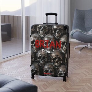 Human Skull Suitcase for Women Gothic Luggage Suitcase for Men ...