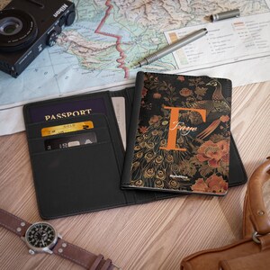 Personalized Passport Cover: Elegant Peacock Design, RFID Blocking - Etsy