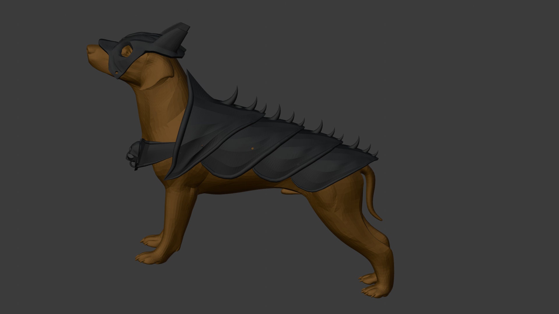 Spike Dog Armor Set 3D Printed Cosplay Gear for Dogs for Small-medium ...