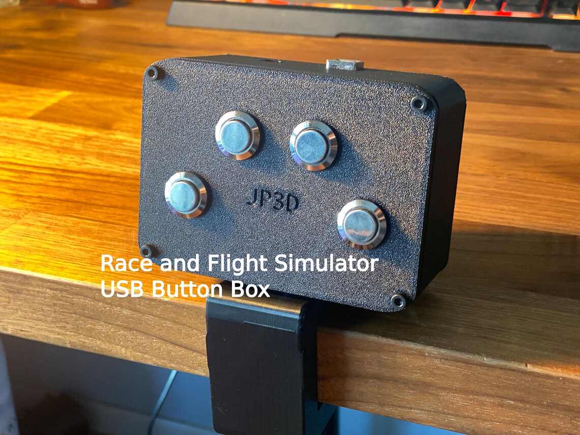 Race Flight Simulator Button Box With Desk Clamp Fully Assembled 4 ...