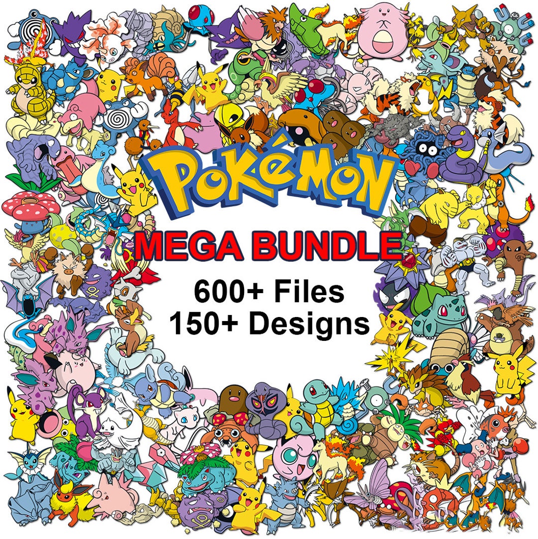 Pokemon Svg Bundle, Pokemon Font Svg, Pikachu Svg, Pokemon Clipart ...