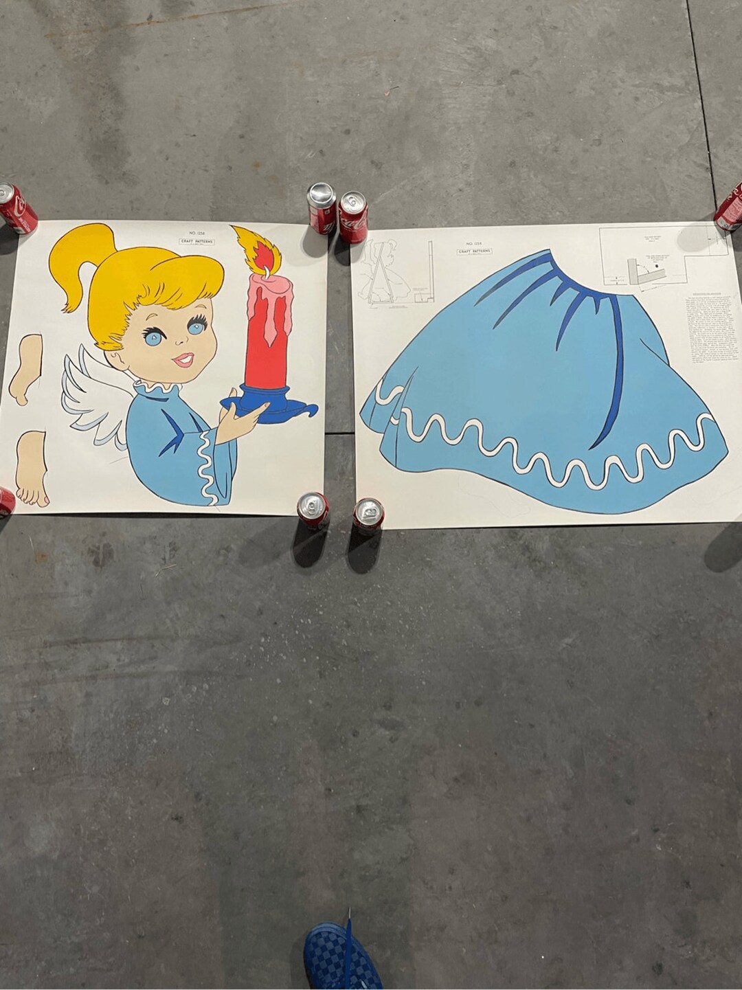 Vintage 1960s Neely Hall Craft Pattern 1258 Christmas Angel With Candle ...