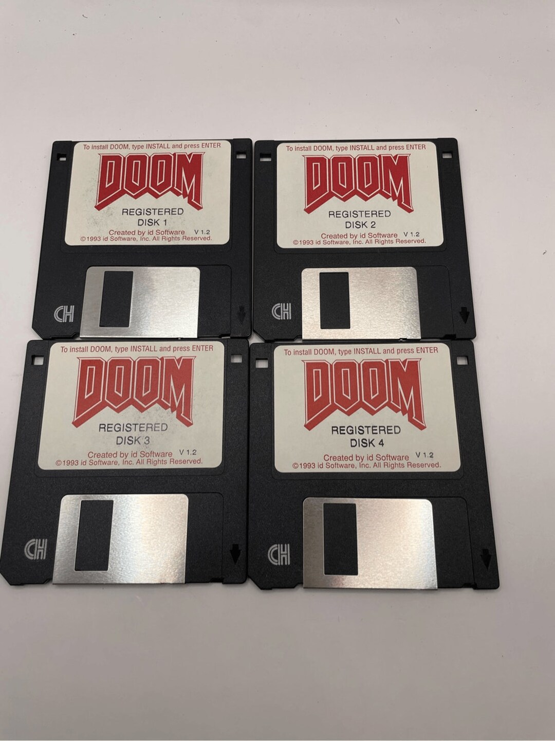 Original DOOM Registered V1.2 1993 Floppy Disks 1-4 Extremely Rare - Etsy