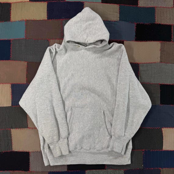 Vintage 70s Blank Champion Reverse Weave Gray Hoodie … - Gem