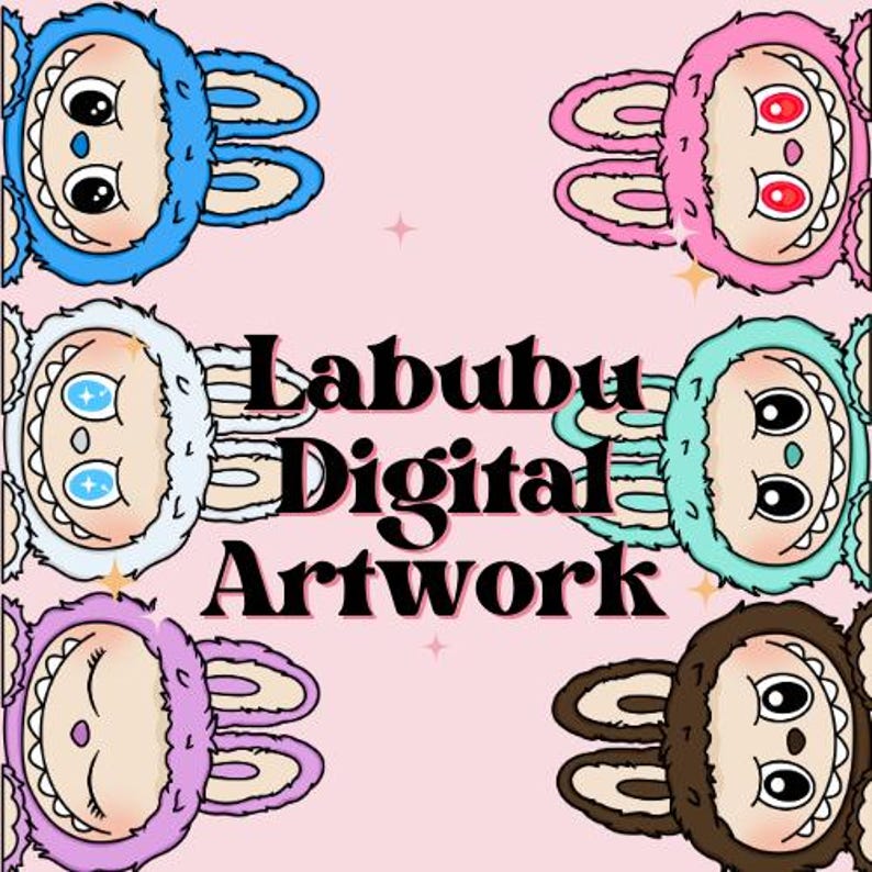 Pack of 21 Labubu and Labubu Peeking PNG - Etsy