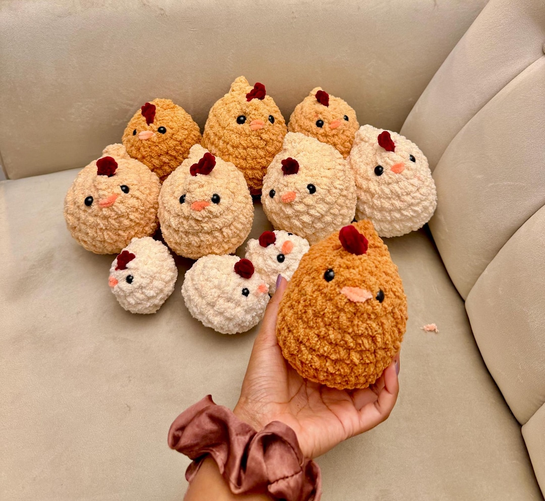 Mystery Chicken Plushie, Super Soft Plushie, Chunky Brown -> White ...