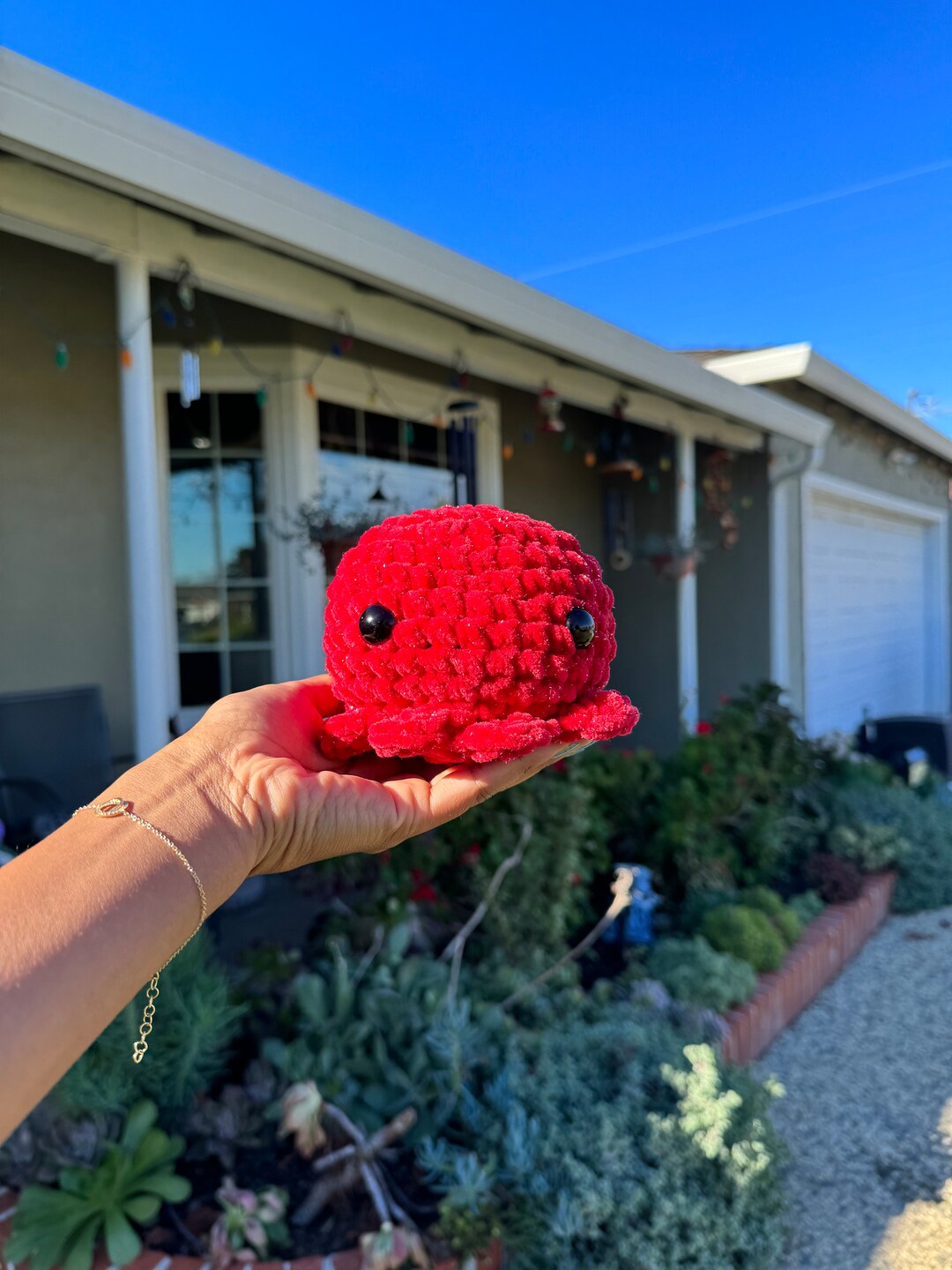 Cute Octopus Plushie / Amigurumi handmade made to Order octo desk Buddy ...