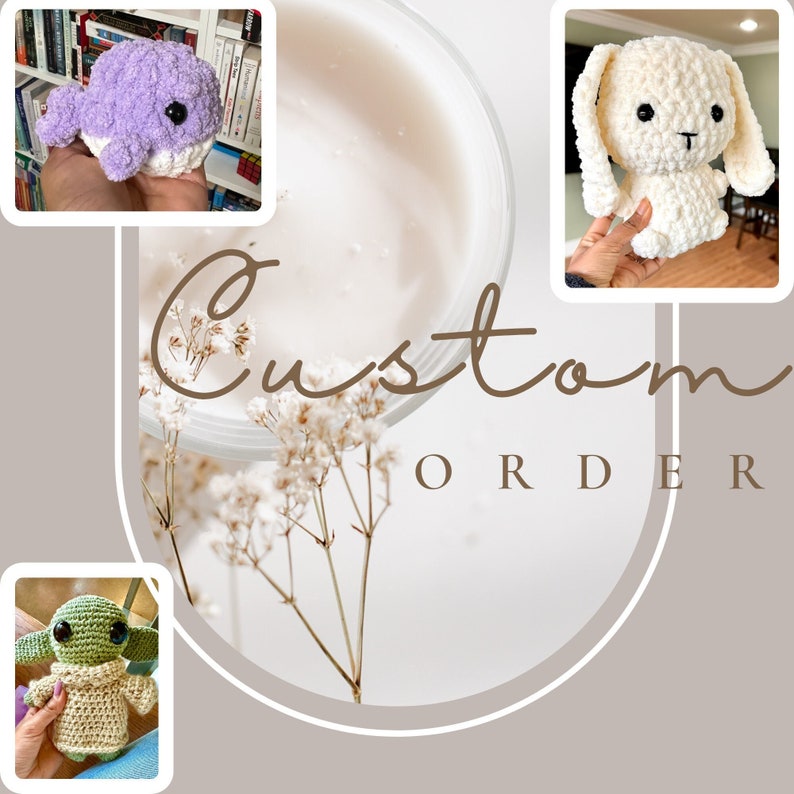 Custom Crochet Plushies Handcrafted to Order PERSONALIZED - Etsy