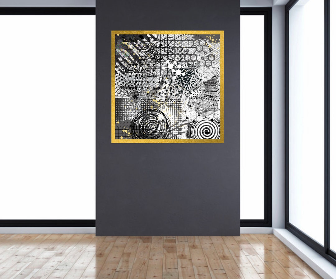 Quantum Science Abstract Canvas Wall Art Printable Digital Download ...