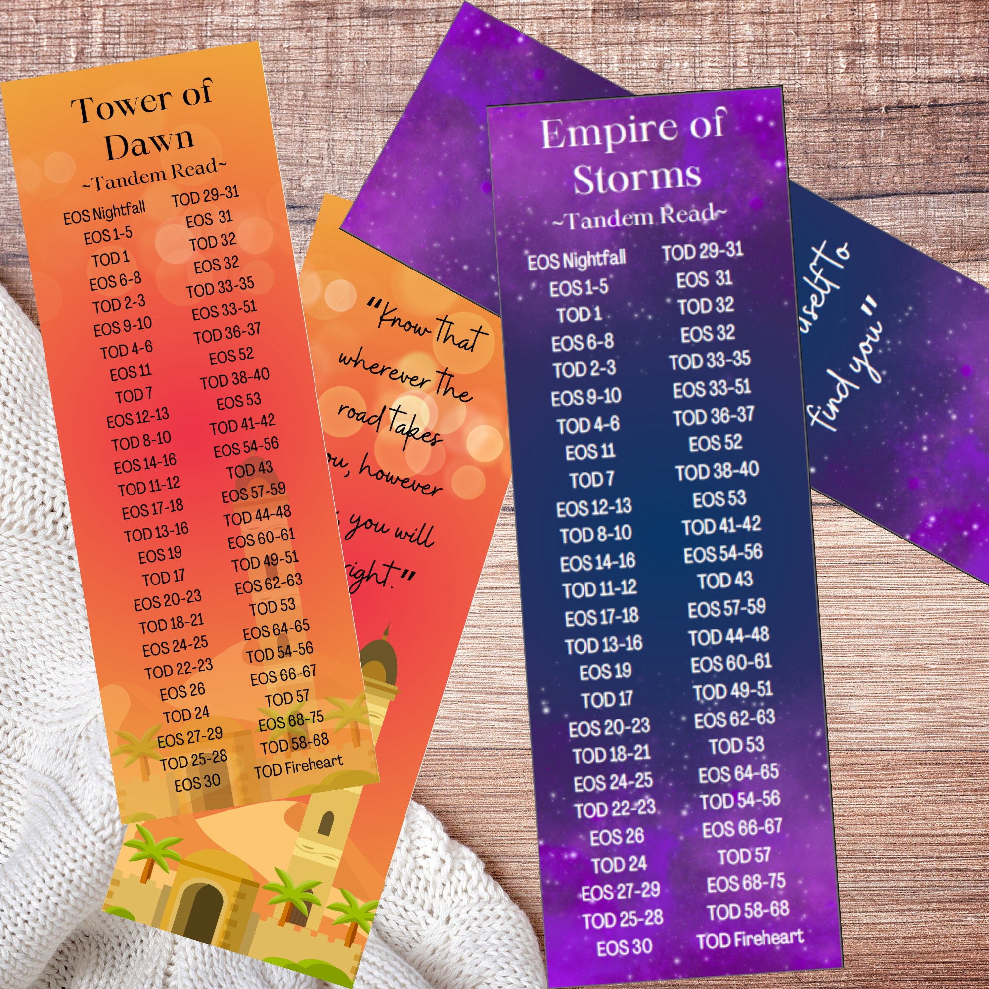 Throne of Glass Tandem Read Bookmark | Tower of Dawn + Empire of Storms ...