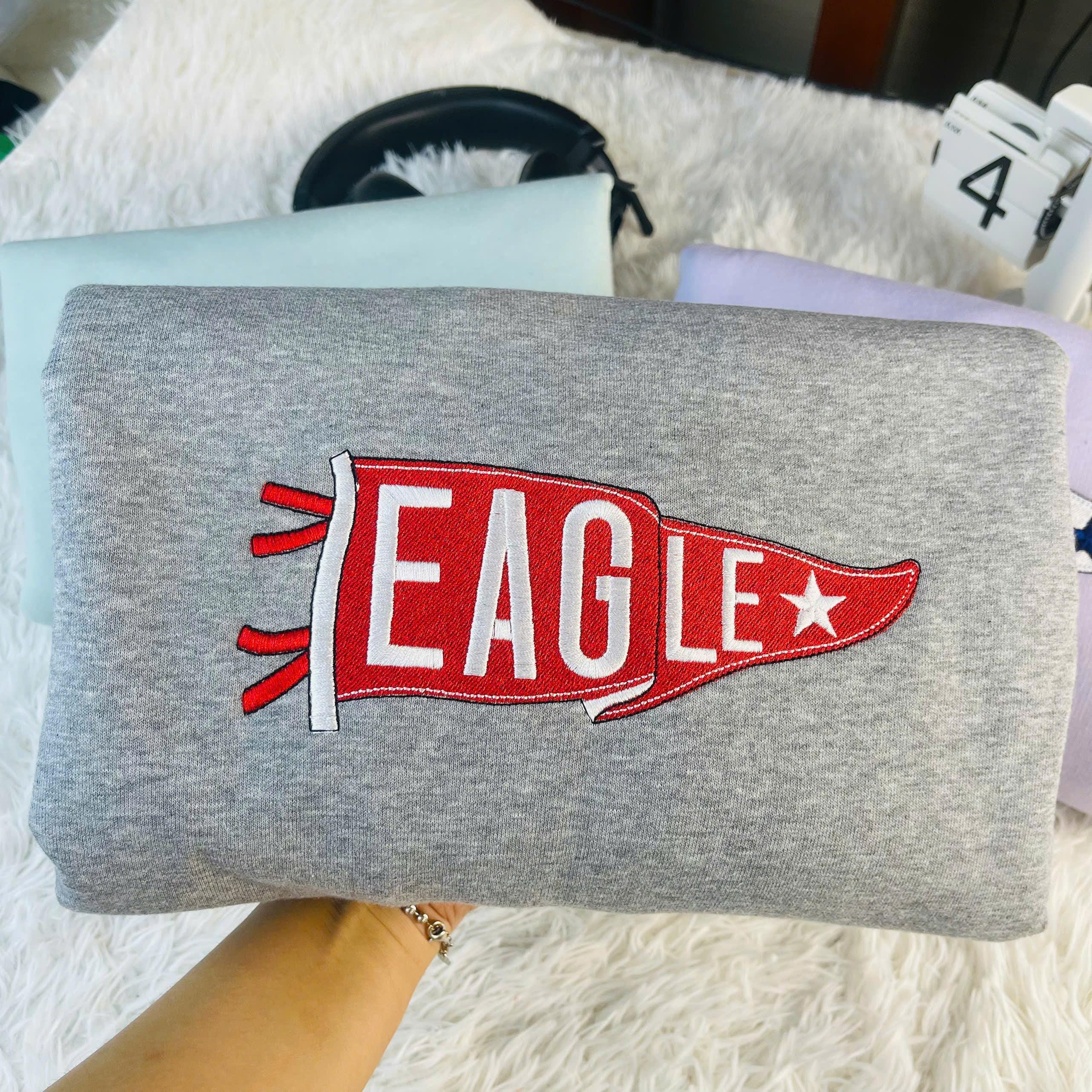 Embroidered Team Pennant Sweatshirt: Custom College High School Hoodie ...