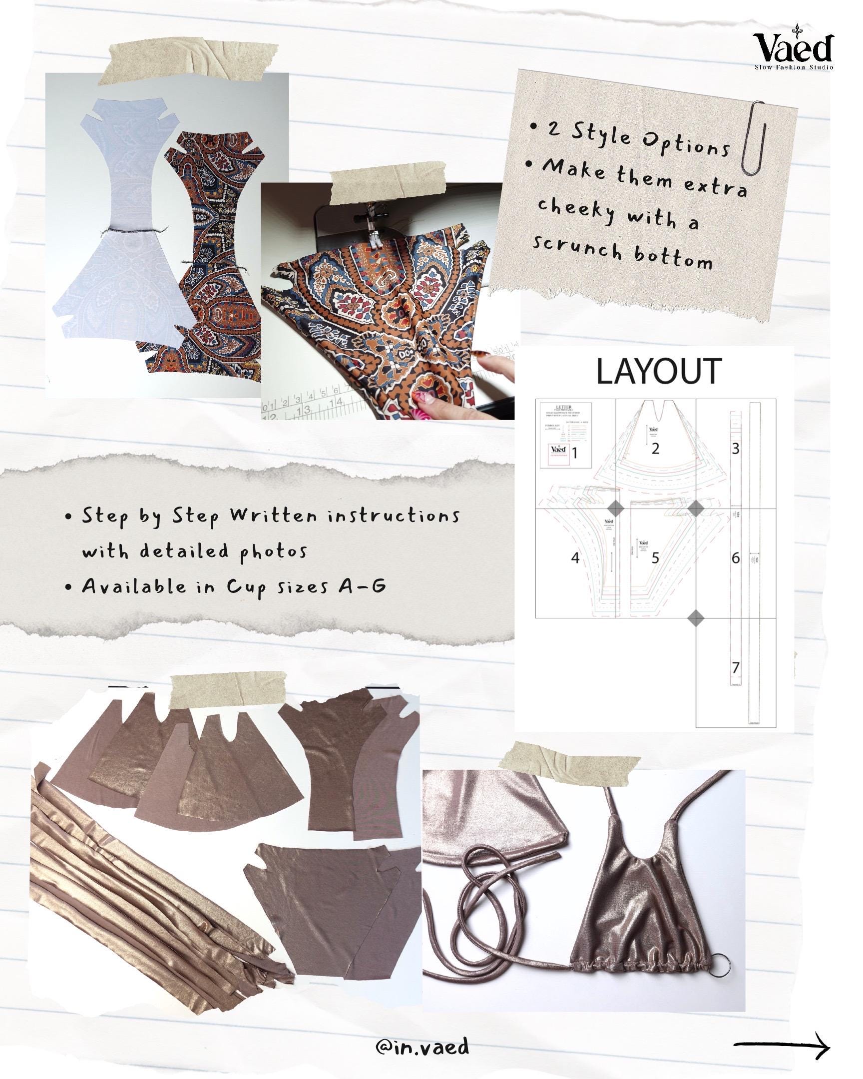 Bikini Sewing Pattern | Begginer Friendly | XS-4XL - Etsy