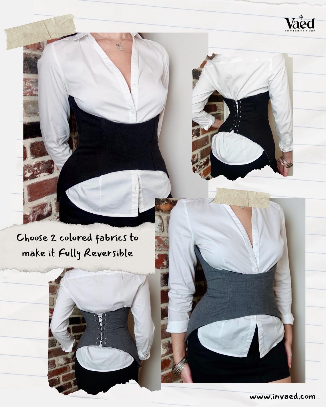 Reversible Under-bust Corset Sewing Pattern | XS-4XL | Int-beg - Etsy