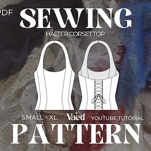 Halter Corset Top Sewing Pattern - Etsy