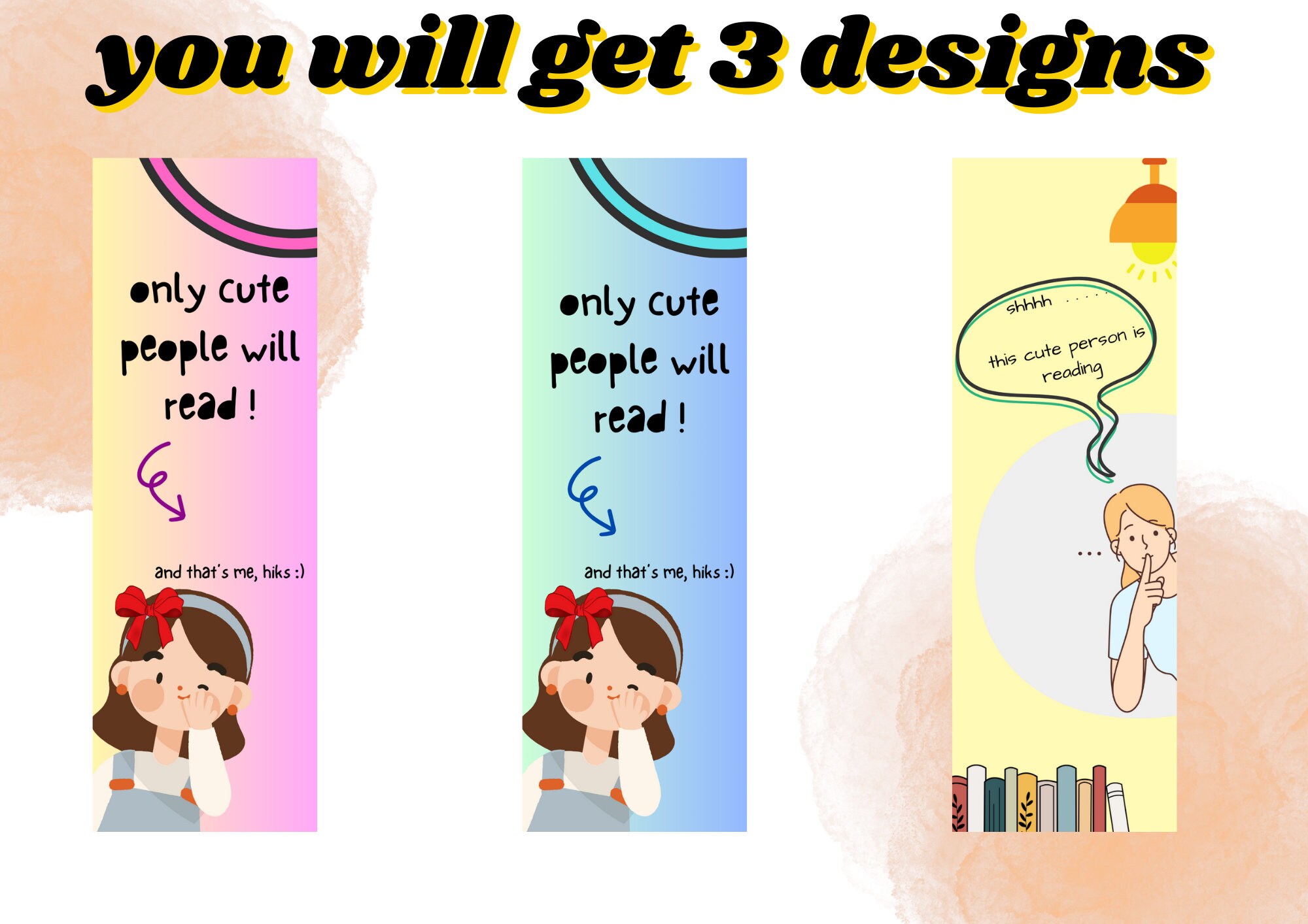 Editable Printable Self-love Bookmarks Digital Cute Bookmarks Editable ...