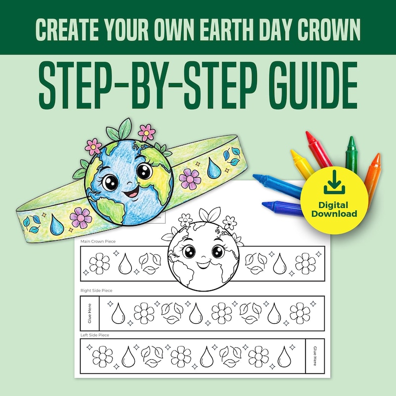 Earth Day Printable Headbands - Etsy