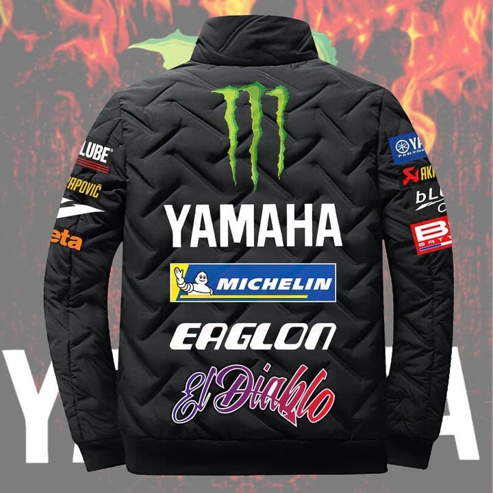 Vintage Monster Energy Racing Puffer Jacket Monster Motogp Motorcycle ...