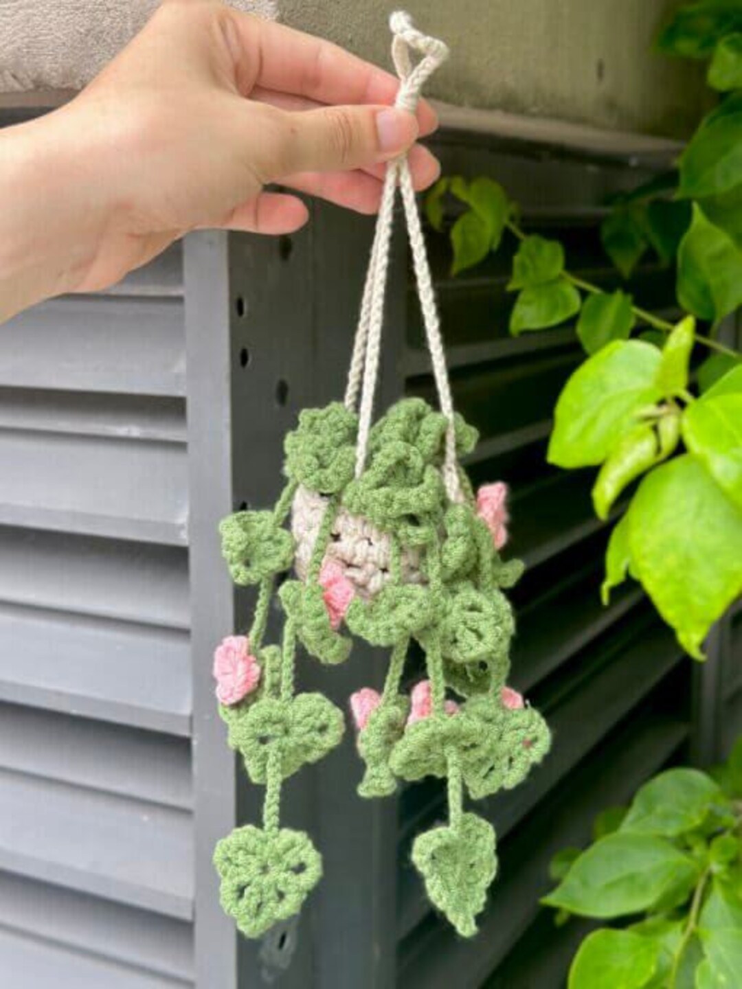 Drooping Montera Flower, Amigurumi Crochet Car Plants Hanging - Etsy
