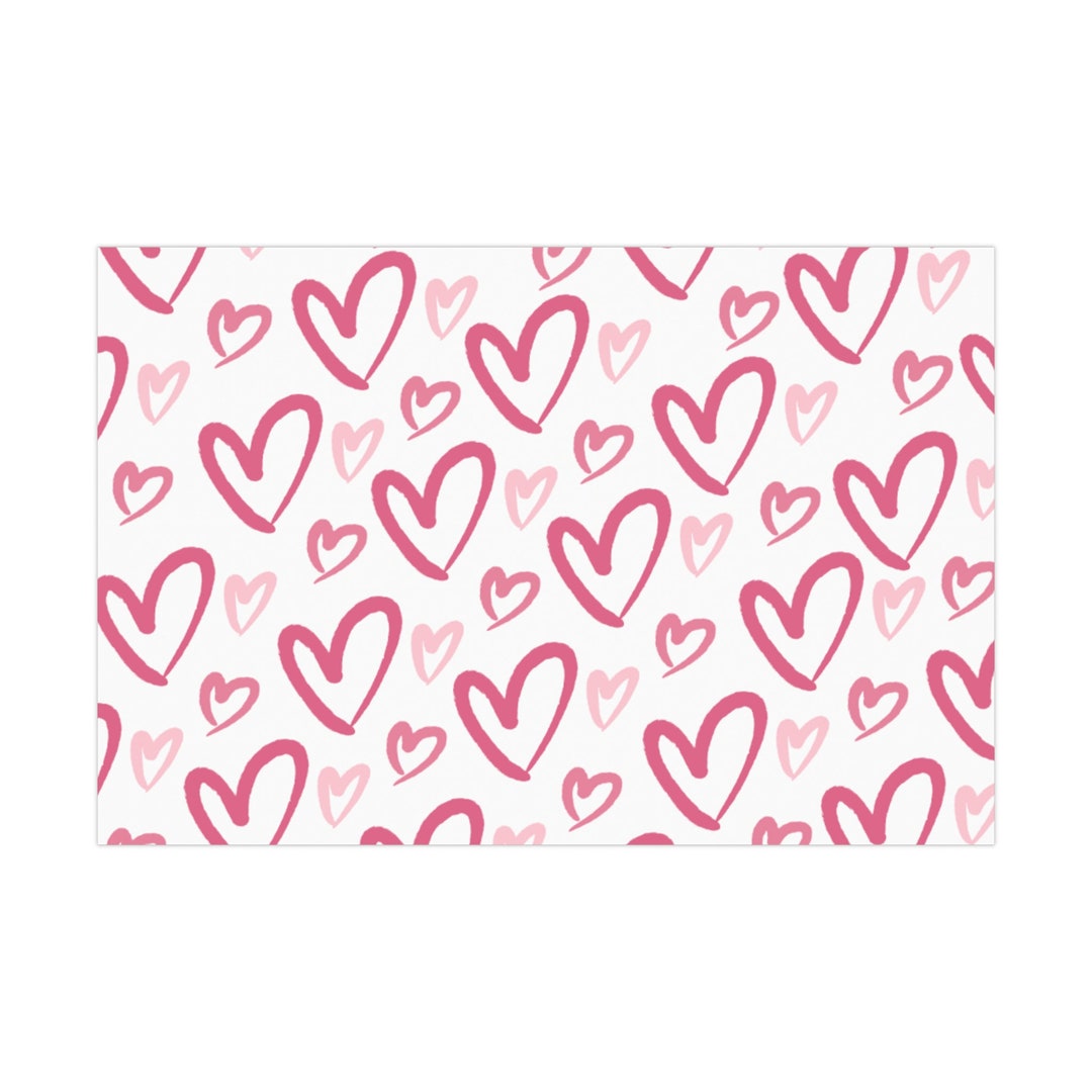 Love Heart Wrapping Paper - Etsy