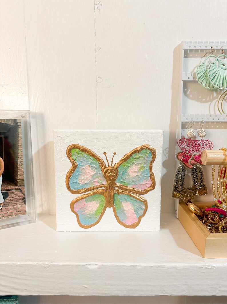 Custom Multicolor Butterfly Textured Painting | Gift Wrapped | Preppy ...