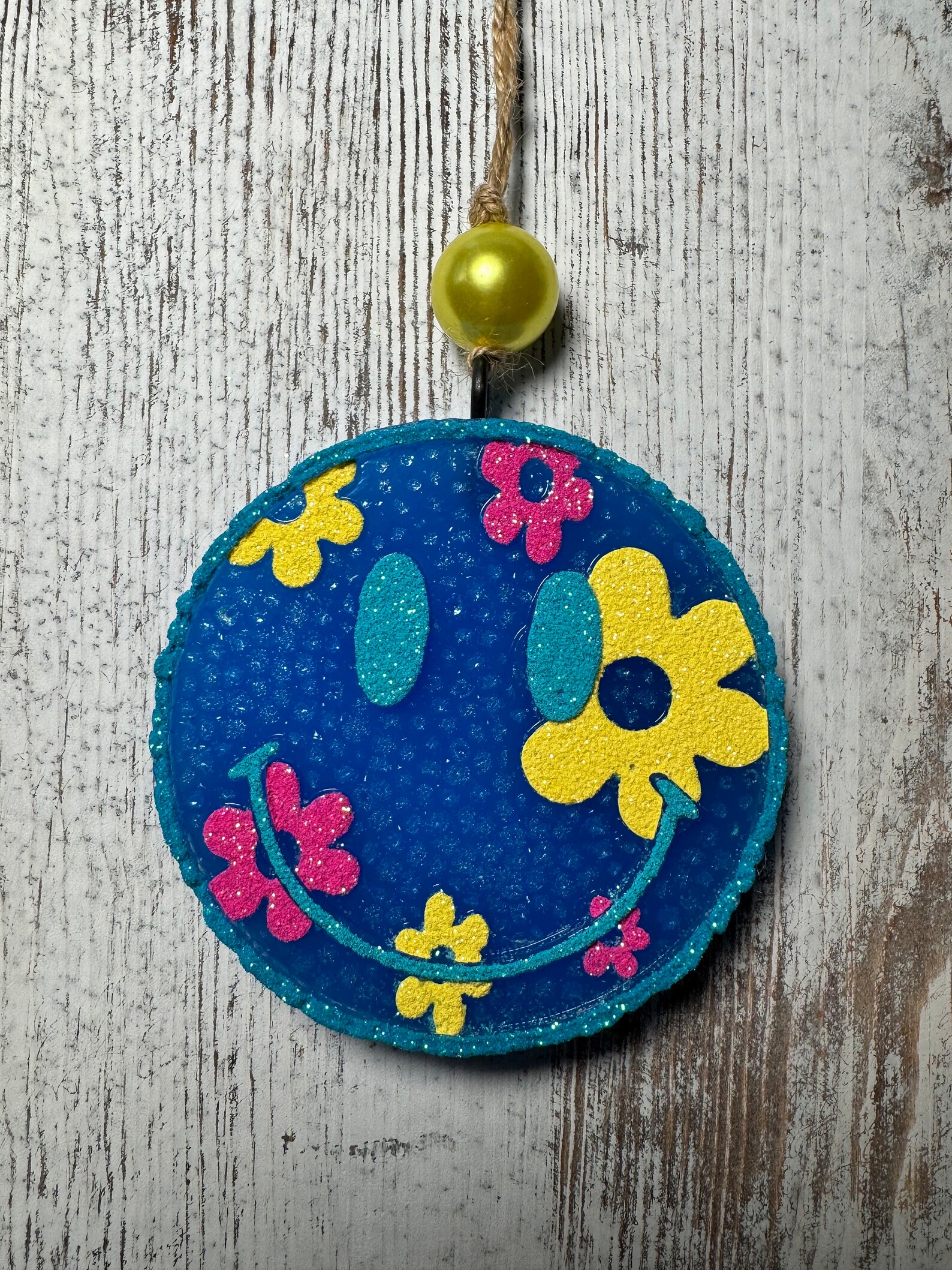 Flower Smiley Freshie, Smiley Face Freshie, Smiley Freshie, Car Freshie ...