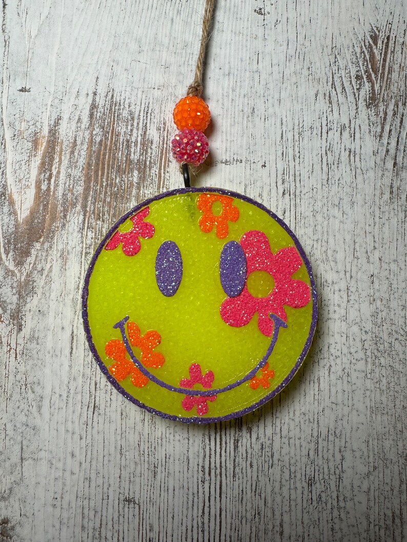 Flower Smiley Freshie, Smiley Face Freshie, Smiley Freshie, Car Freshie ...