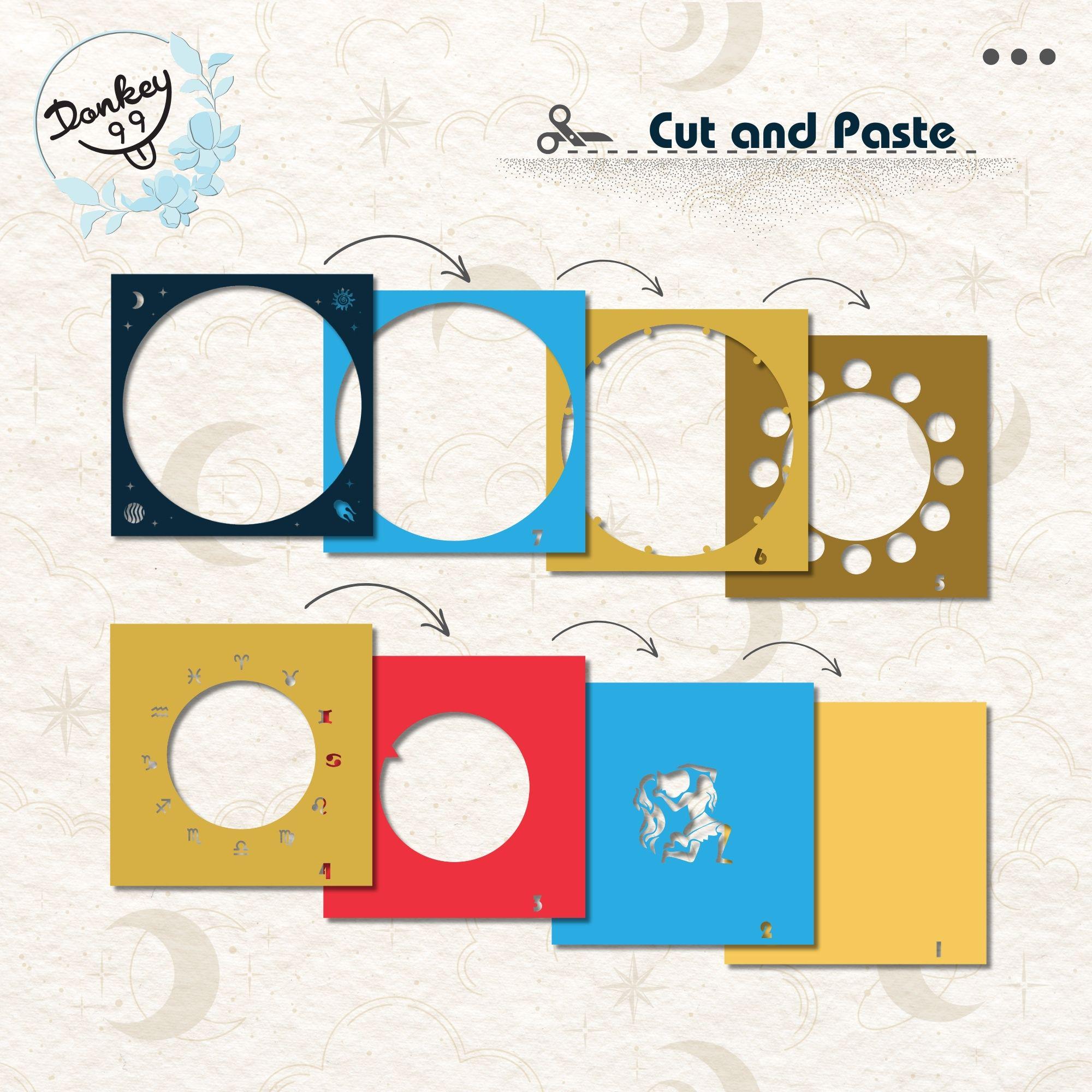 Aquarius Zodiac Sign SVG Shadow Box, Aquarius Zodiac Art, Aquarius ...