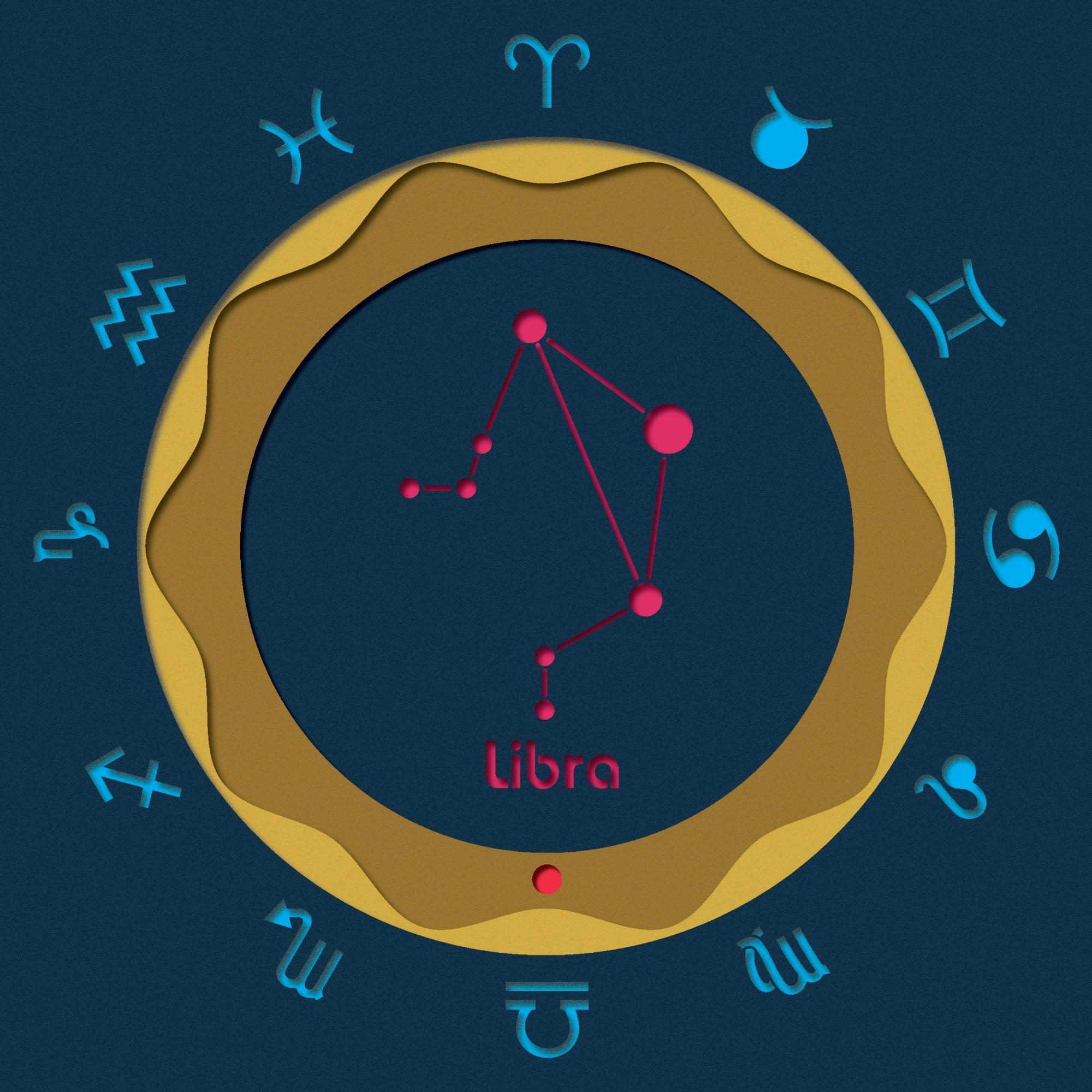 Zodiac Sign Libra SVG Shadow Box, Astrological Signs, Layered Paper Art ...