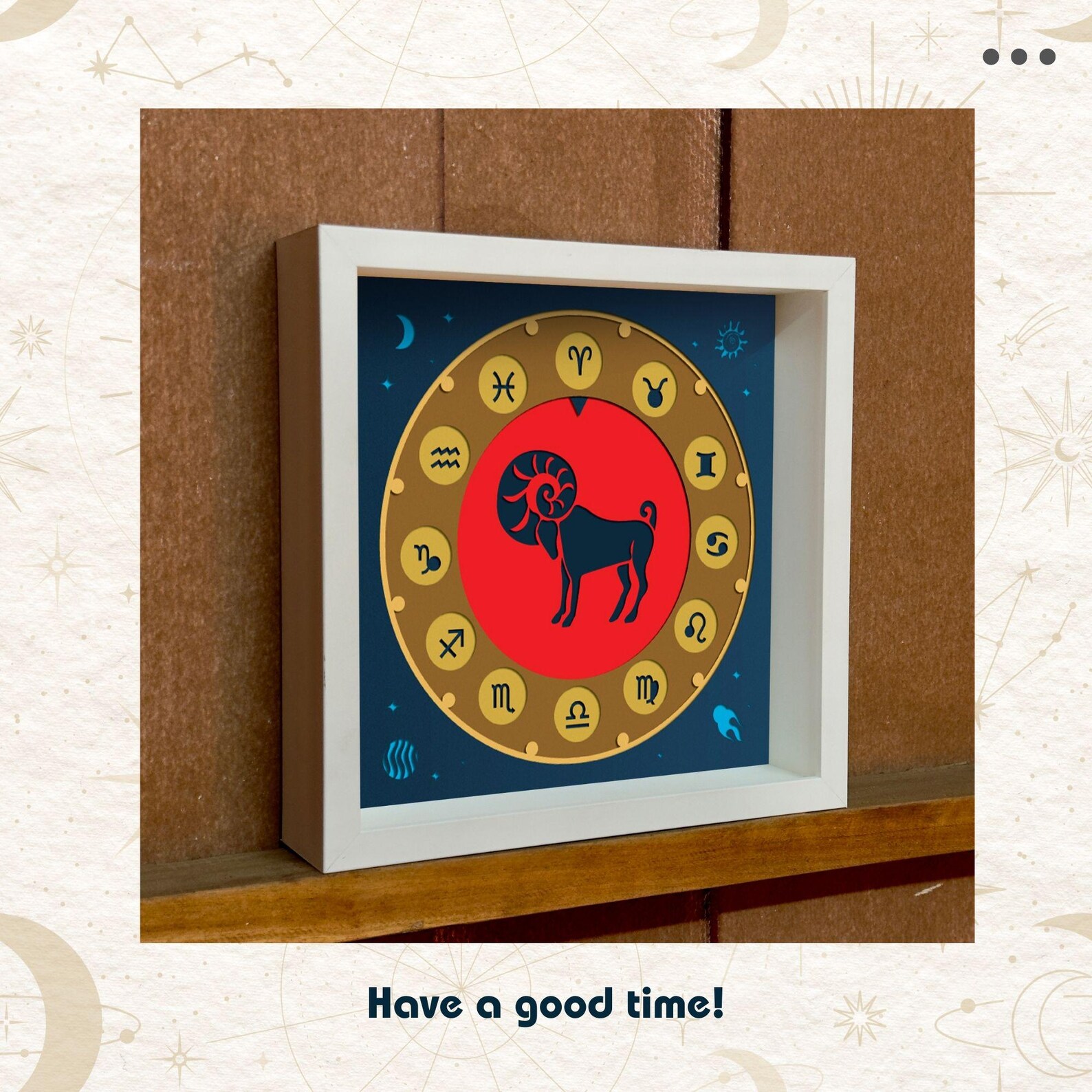 Aries Zodiac Sign SVG Shadow Box, Aries Zodiac Art, Aries Constellation ...