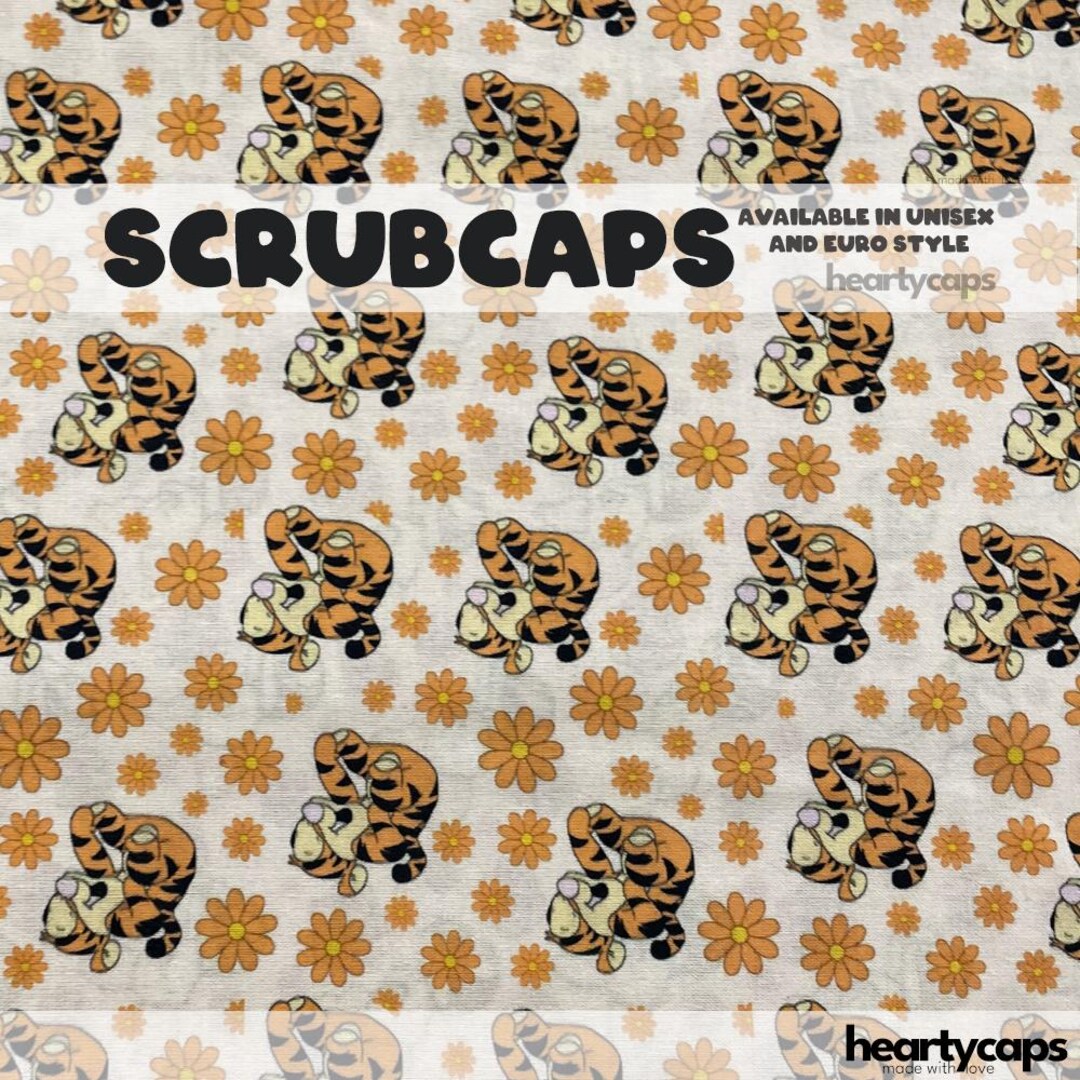 Cartoon Tiger Cute Euro and Unisex Style, Adjustable Scrub Cap ...