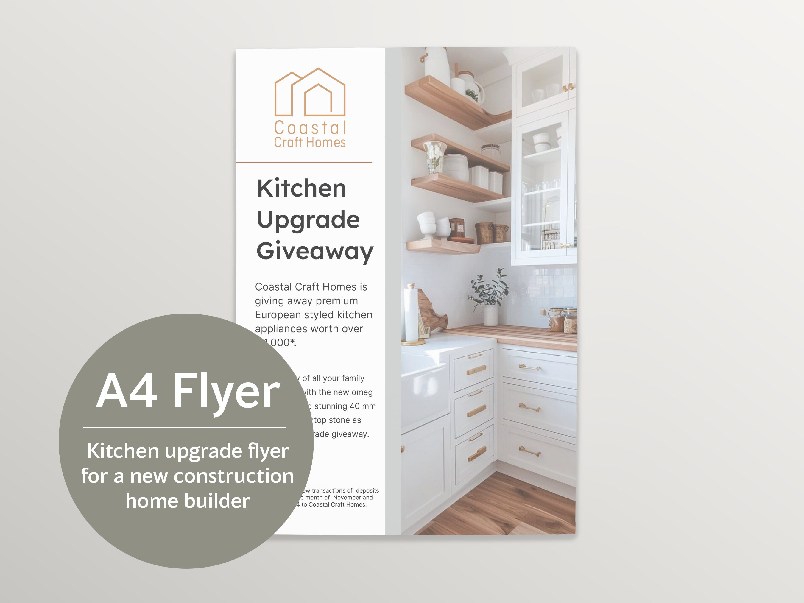Digital A4 Flyer Template for Kitchen Upgrade Giveaway | A4 Kitchen ...