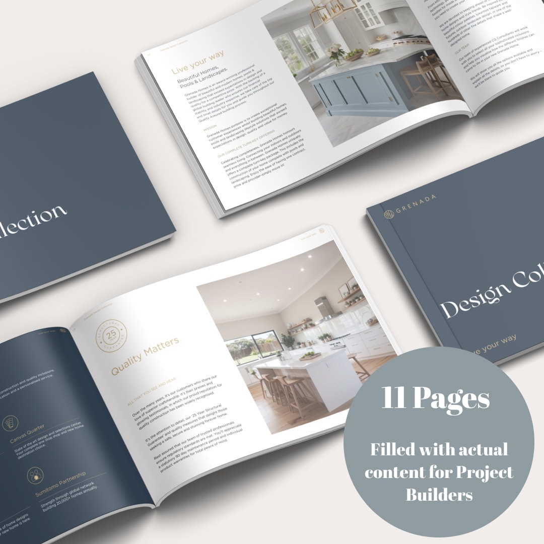 A4 Customisable Home Builder Booklet Template | for Builders & Project ...