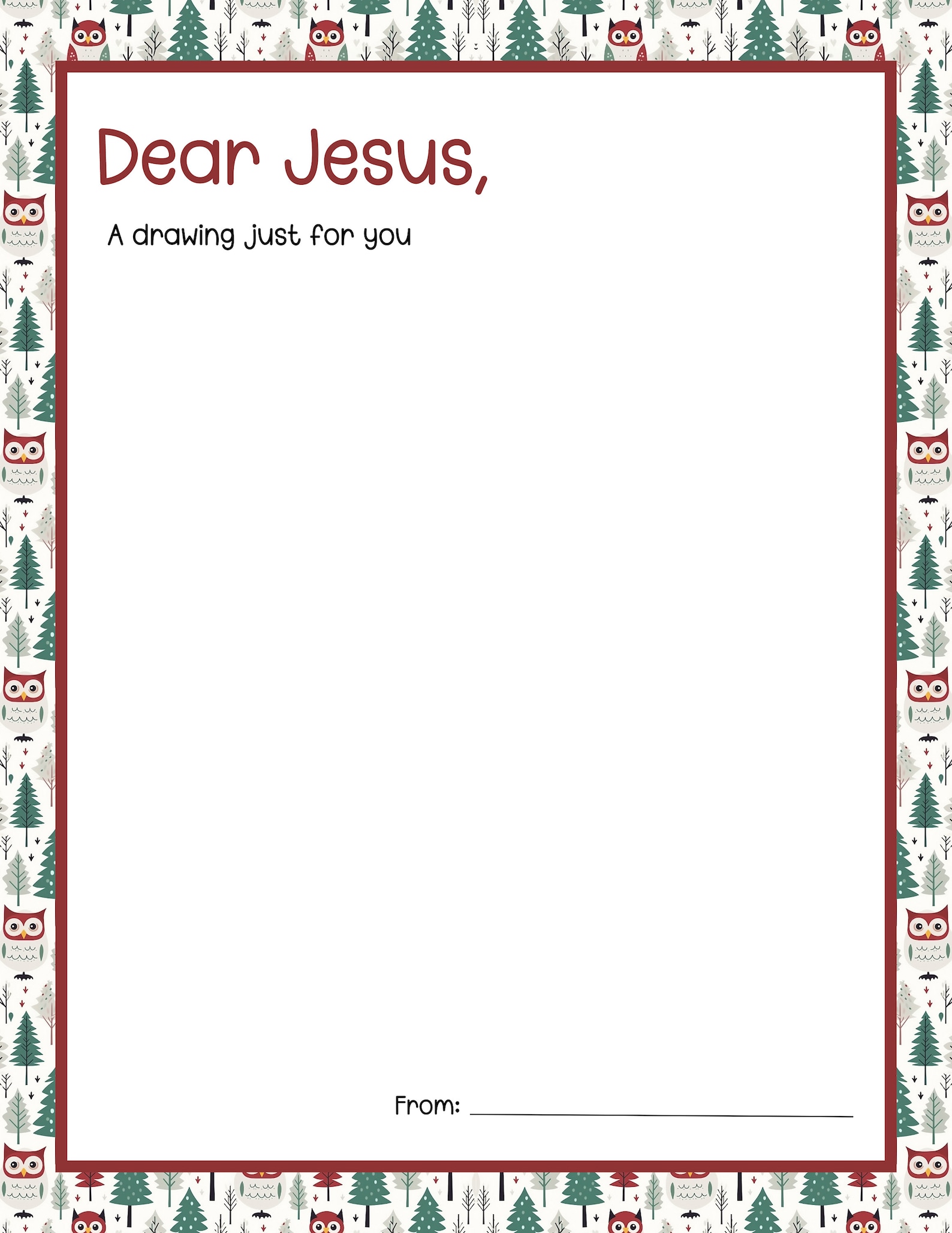 Dear Jesus Christmas Letter, Dear Jesus Alternative Santa Letter ...