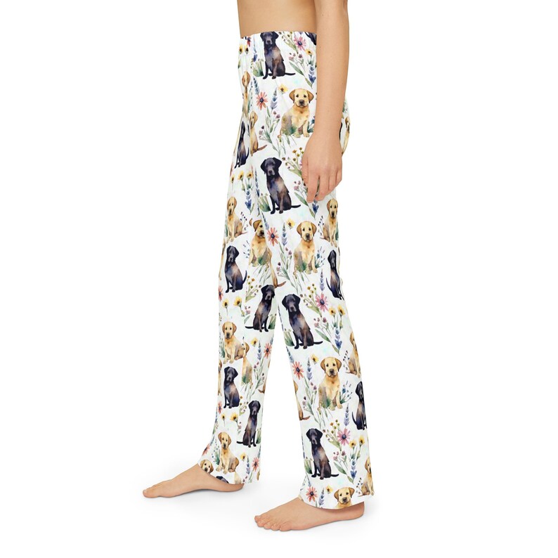 Labrador Print Kids Pajama Pants, Sleep Lounge Wear, Pj Bottoms, Family ...