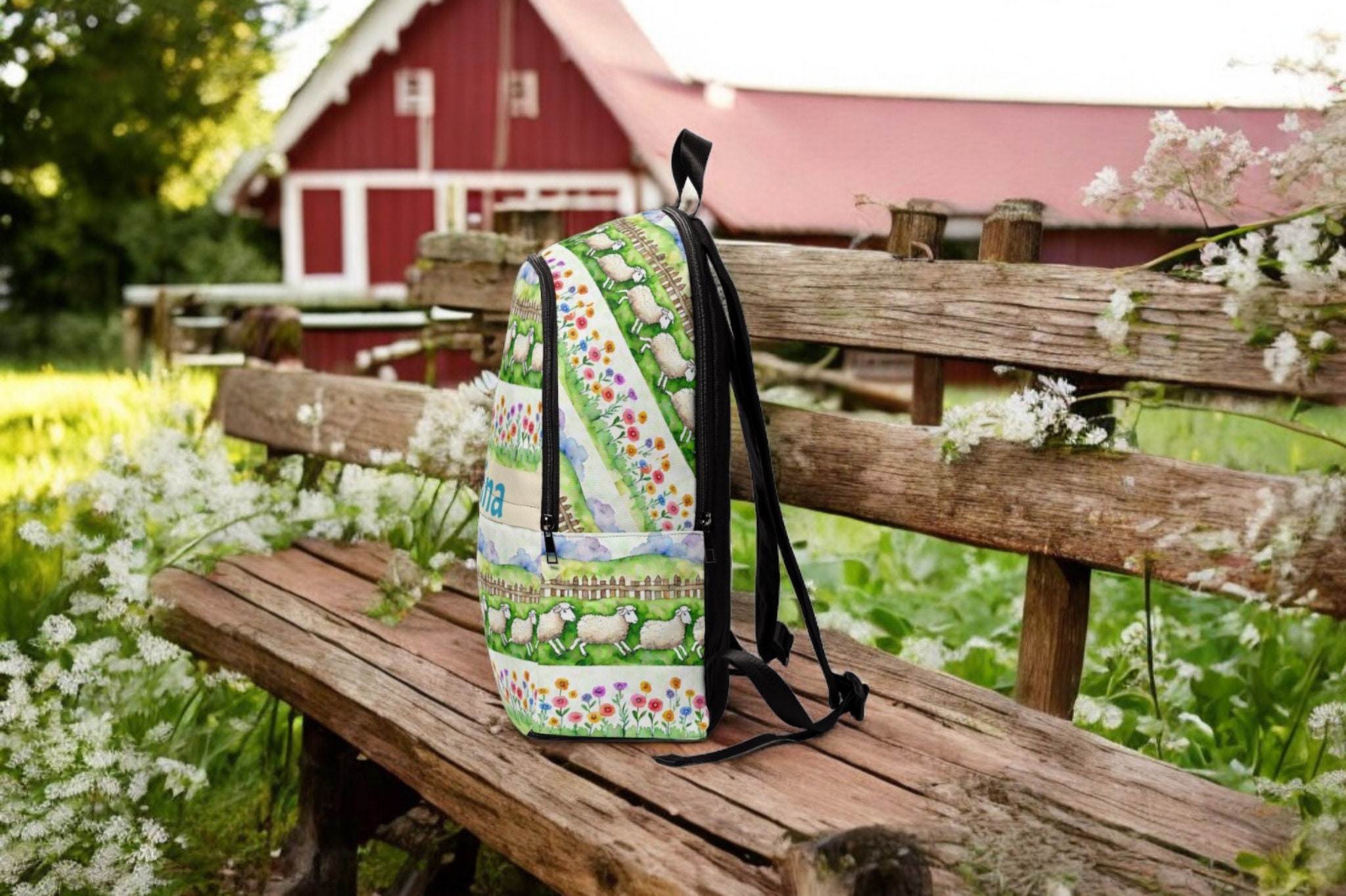 Counting Sheep Artistic Cute Fun Design Monogram Personalized Girls ...