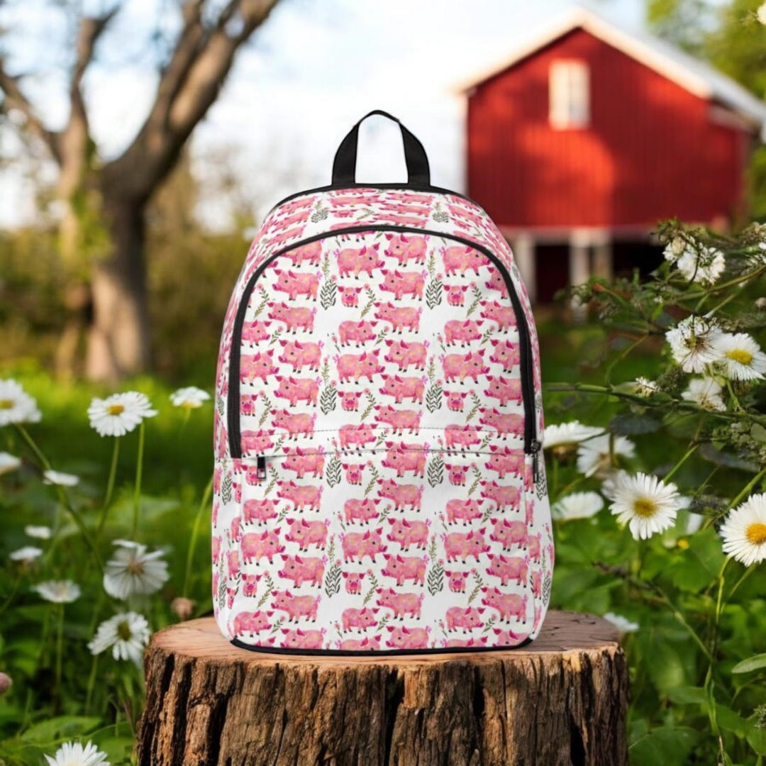 Baby Pigs Nylon Backpack, Cute Backpack, Pig Travel Backpack, Girls ...