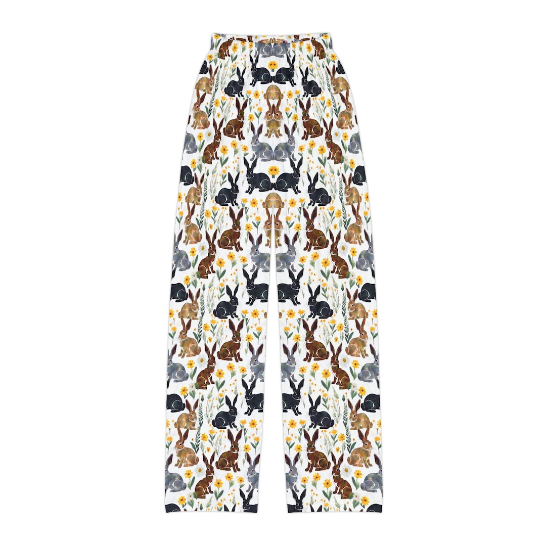 Rabbit Time Kids Pajama Pants, Family Matching Pajamas, Kids Rabbit ...