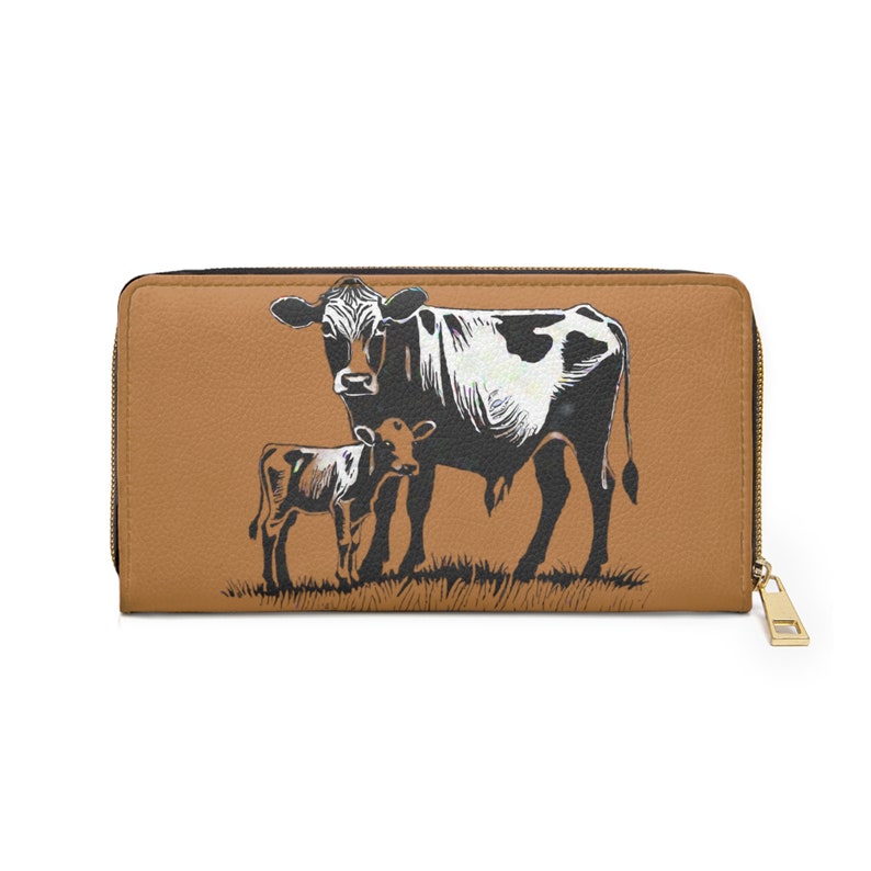 Hand Drawn Cows Vegan Leather Creulty Free Artistic Cow Design Designer ...