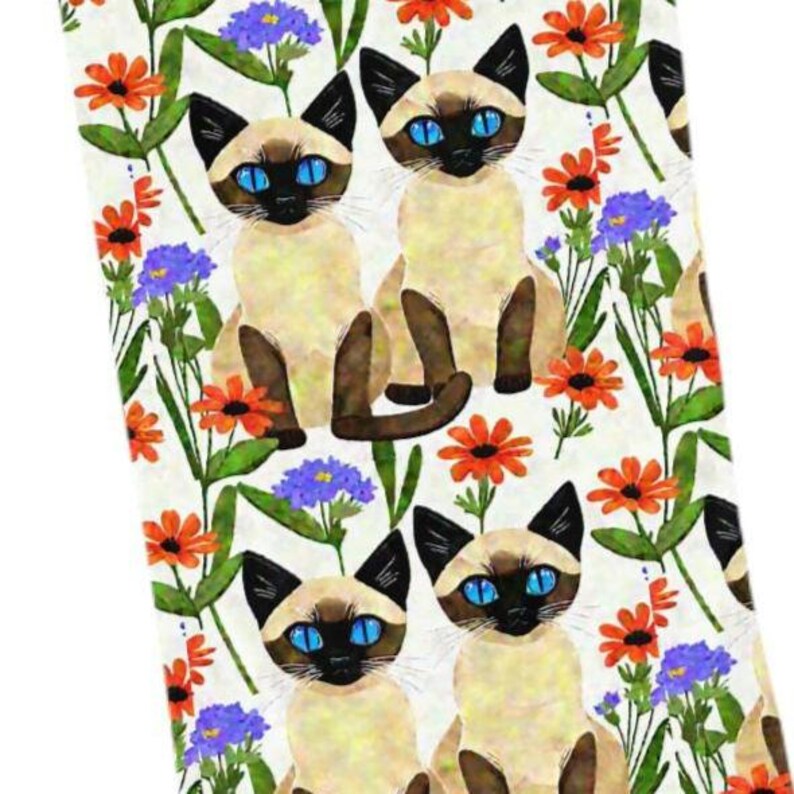 Siamese Cat Women's Pajama Pants, Drawstring Waist Soft Cozy Cat Lover Jammies, Blue Eyed Cat ...