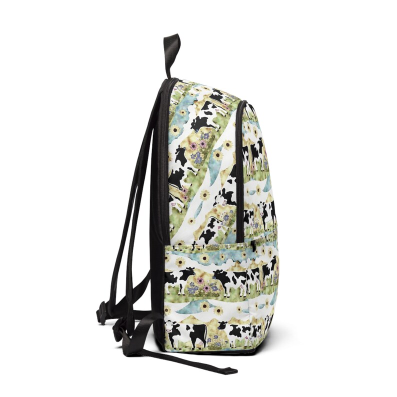 Pastel Country Dairy Cow Farm Unisex Fabric Backpack, Dairy Cow Farm ...