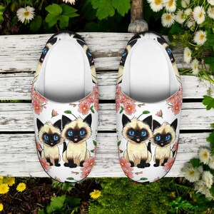 Siamese Kittens Original Artist Design Women's Cute Comfy Artful Indoor ...