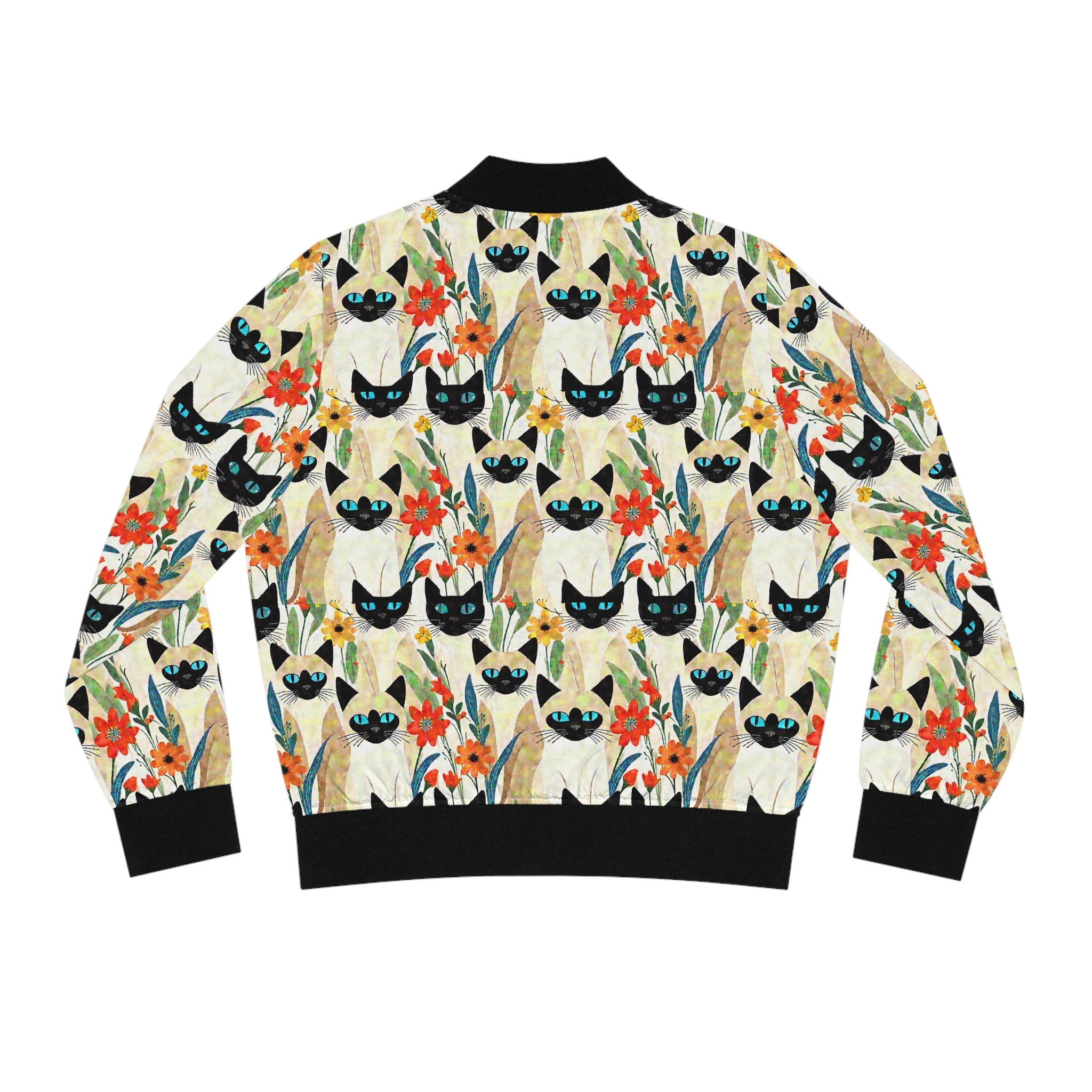 Artistic Cats Back to School Matching Women's Bomber Jacket, Cute Cat ...