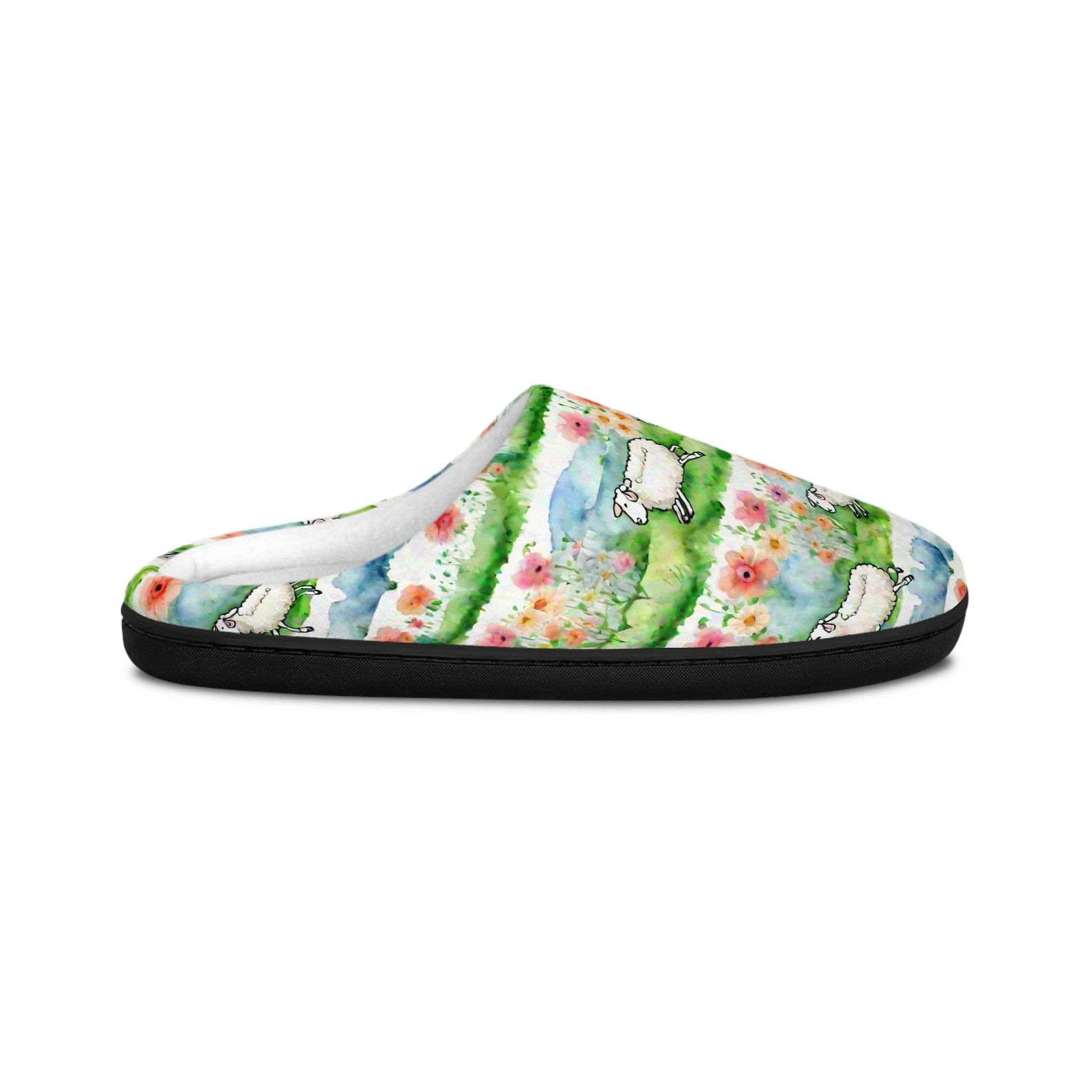 Watercolor Sheep Artistic Custom Design Women's Indoor Custom Artful ...
