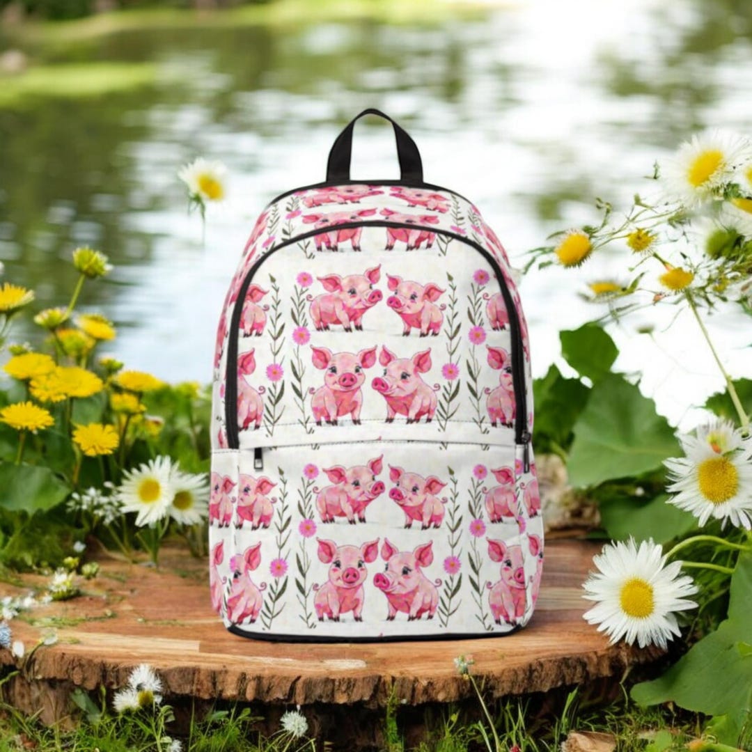 Pink Pig Backpack Farm Animal Book Bag for Girls – Cute Piglet School ...