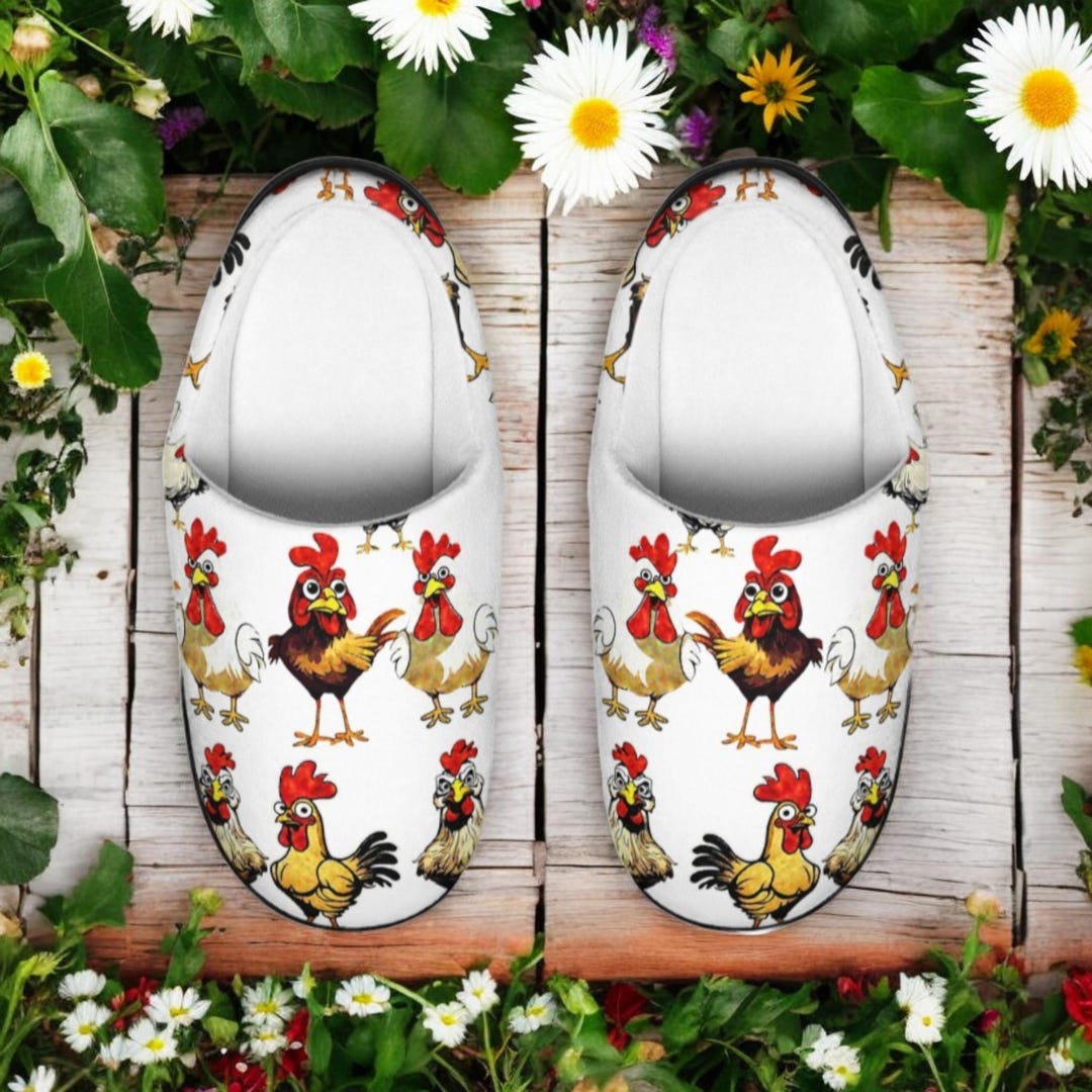 Funny Chickens Original Artwork Design Women's Fun Custom Comfy Indoor ...