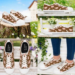 Pink Baby Pigs Low Top Sneakers, Farm Animal Art Shoes, Cute Pig ...