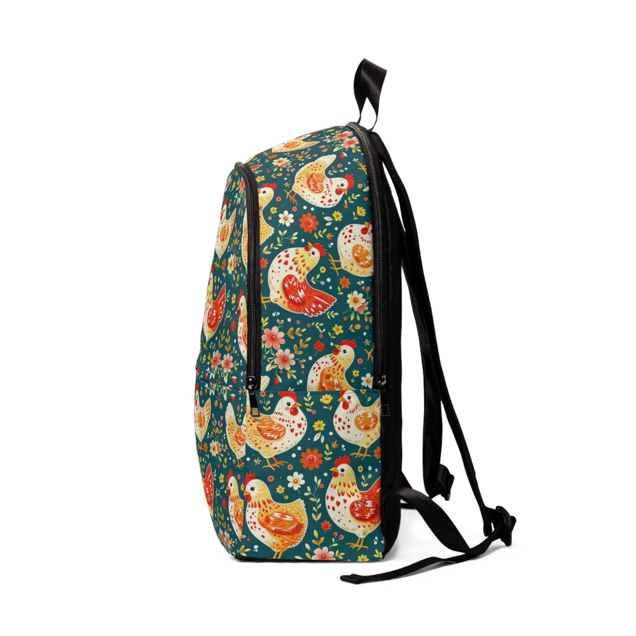Boho Chickens Custom Nylon Backpack, Girls Backpack, Rucksack ...
