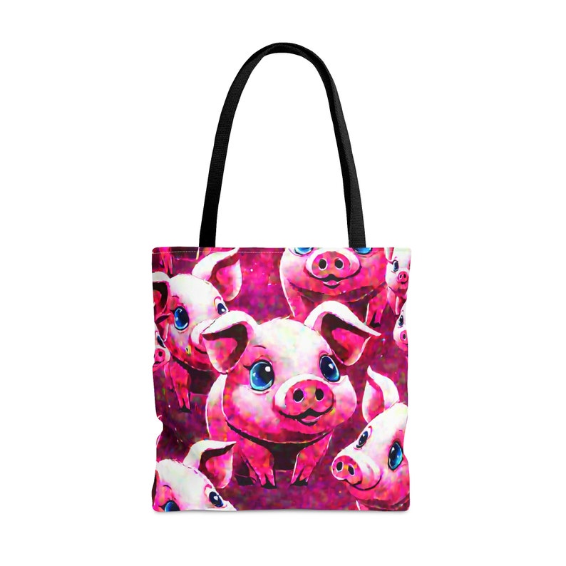 Eco Cute Pigs Reusable 18 Inch Tote Bag, Pig Lover Bag, Pig Tote, Pig ...