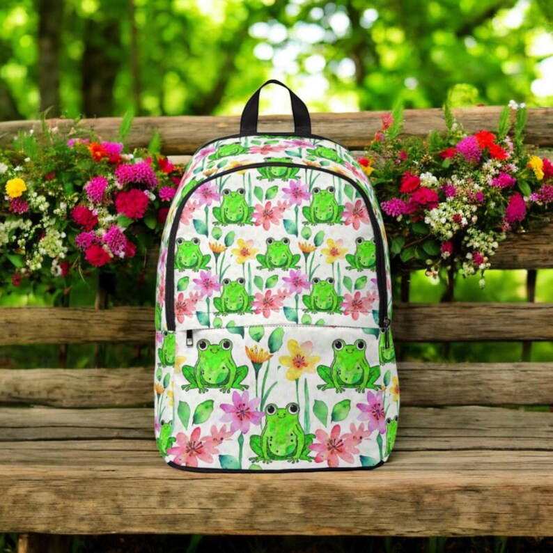 Cute Frog Artistic Design Custom Nylon Girls Kids Toddler Preschool ...